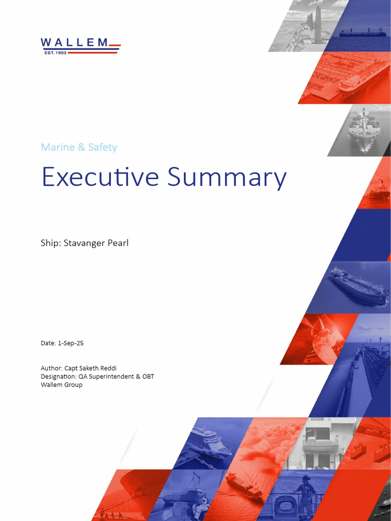 Stavanger Pearl Internal Audit Summary | PDF | Shipping | Water Transport
