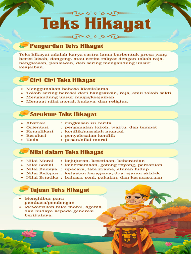 Teks Hikayat Infografis Oranye Dan Hijau Ilustratif Dan Gambar Tangan | PDF