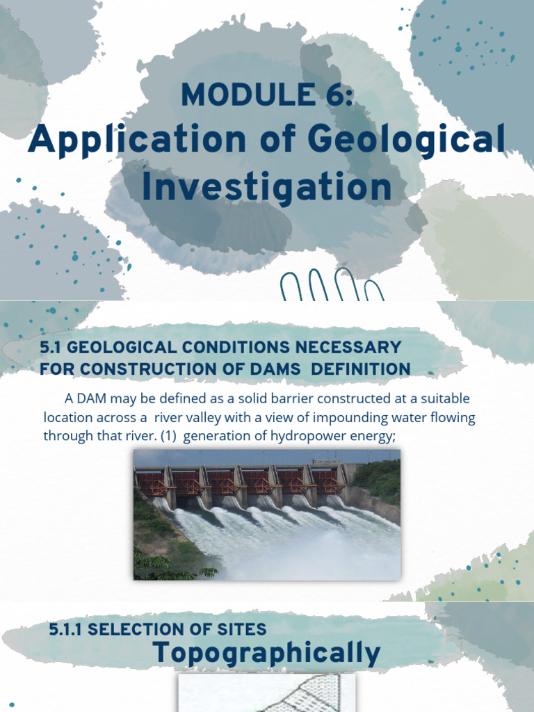 Module No. 6 - Application of Geological Investigation | PDF | Fault ...