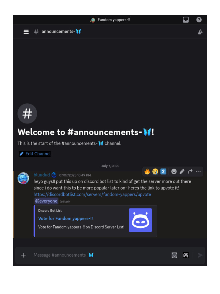 Discord - #Announcements-? - Fandom Yappers-!! | PDF
