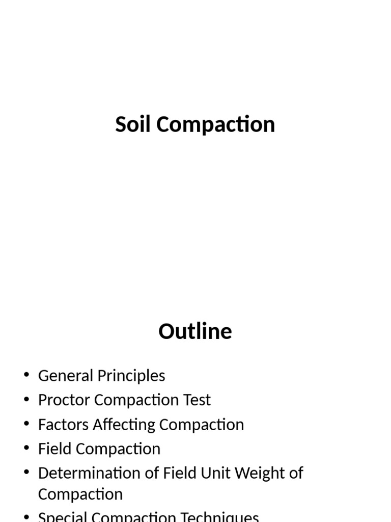 Factors Influencing Soil Compaction | PDF | Soil | Natural Materials