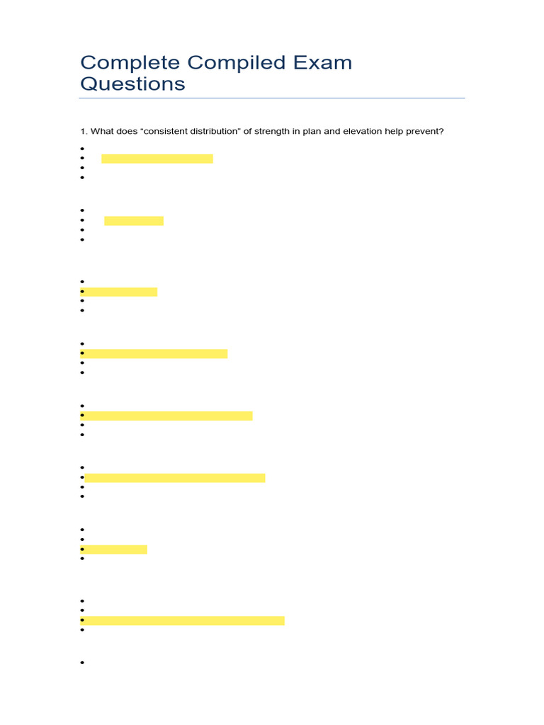 Structural Engineering Exam Questions | PDF | Beam (Structure ...