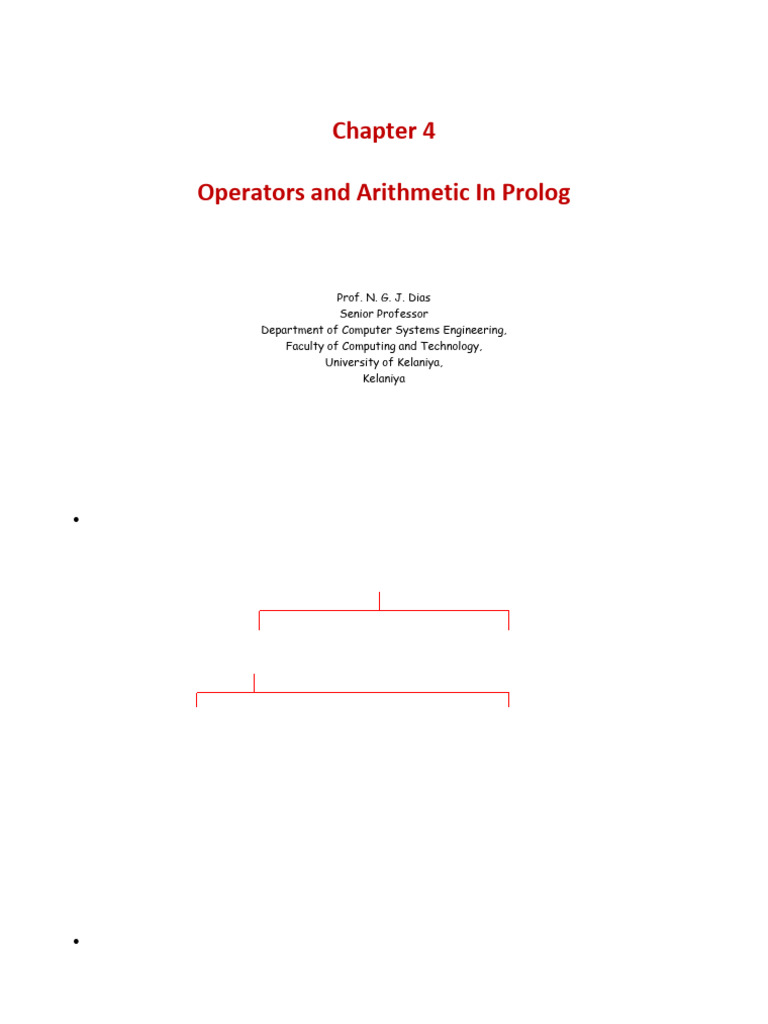 Chapter 4 - Operators and Arithmetic in Prolog | PDF | Multiplication ...