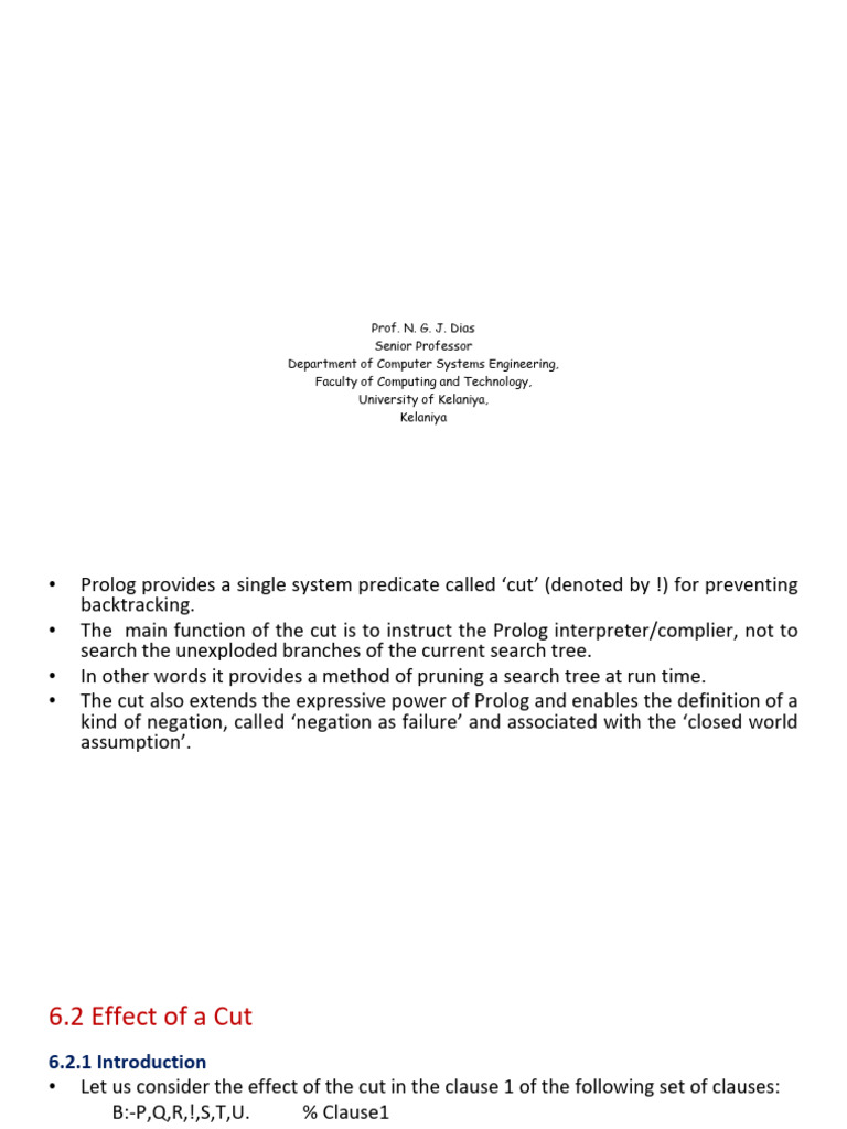 Chapter 6 - Controlling Backtracking | PDF | Grammar | Mathematical Logic