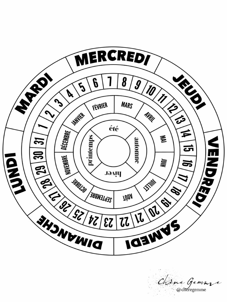 Calendario Perpetuo Molde | PDF