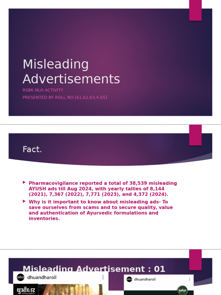 Misleading AYUSH Advertisements Report | PDF | Advertising | Pharmacology