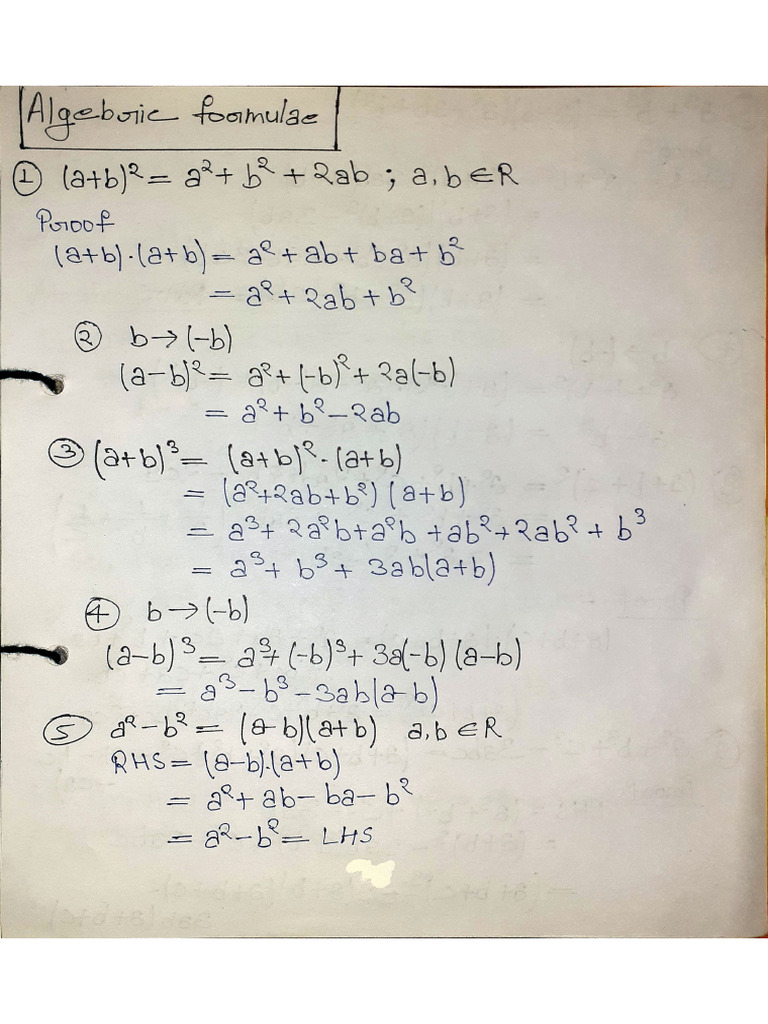 Algebraic Formula | PDF