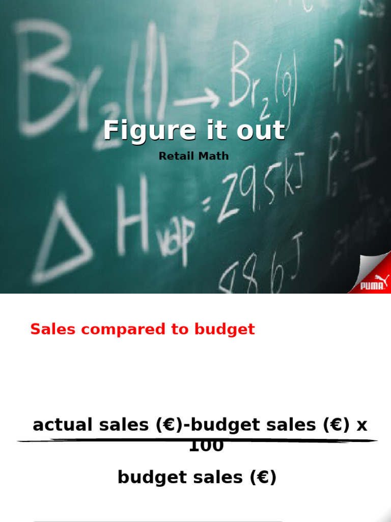 Essential Retail Math Formulas Guide | PDF | Economies | Business Economics