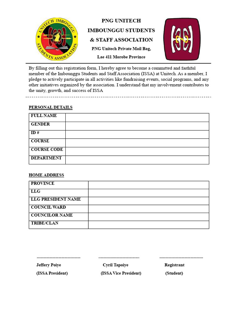 ISSA Registration Form-1 | PDF
