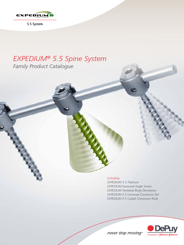 EXPEDIUM 5.5 Spine System Catalog | PDF | Skeletal System