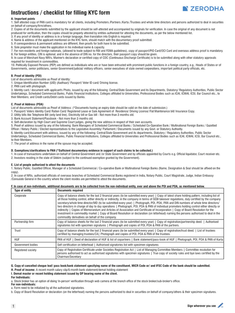 Zerodha C | PDF | Identity Document | Business