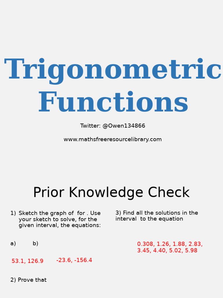 CH 3 Trigonometric-Functions | PDF | Trigonometric Functions | Geometry
