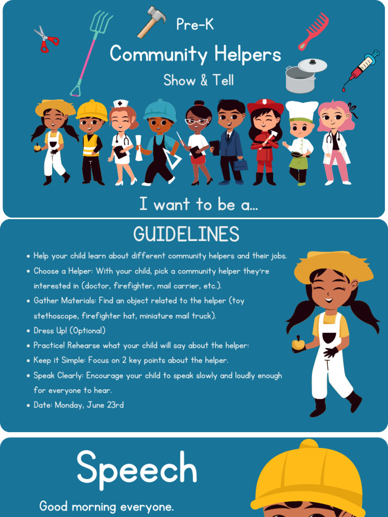 Show Tell. Community Helpers Presentation-1 | PDF