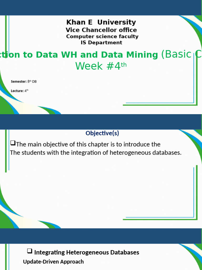 Week #4 Data WH (Basic Concept of Data WH) | PDF