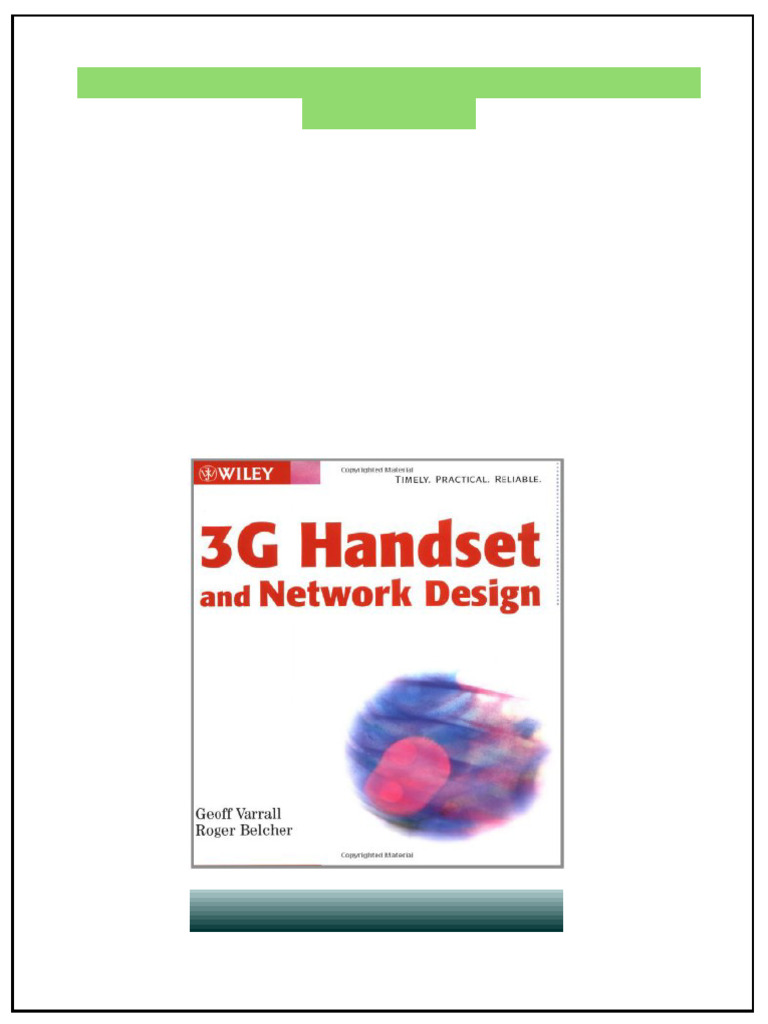 3G Handset and Network Design 1st Edition Belcher Digital Version 2025 ...