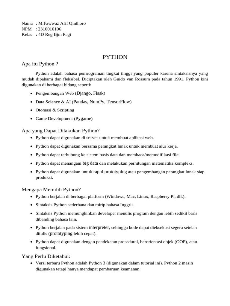 Tugas Pemproograman Visual | PDF