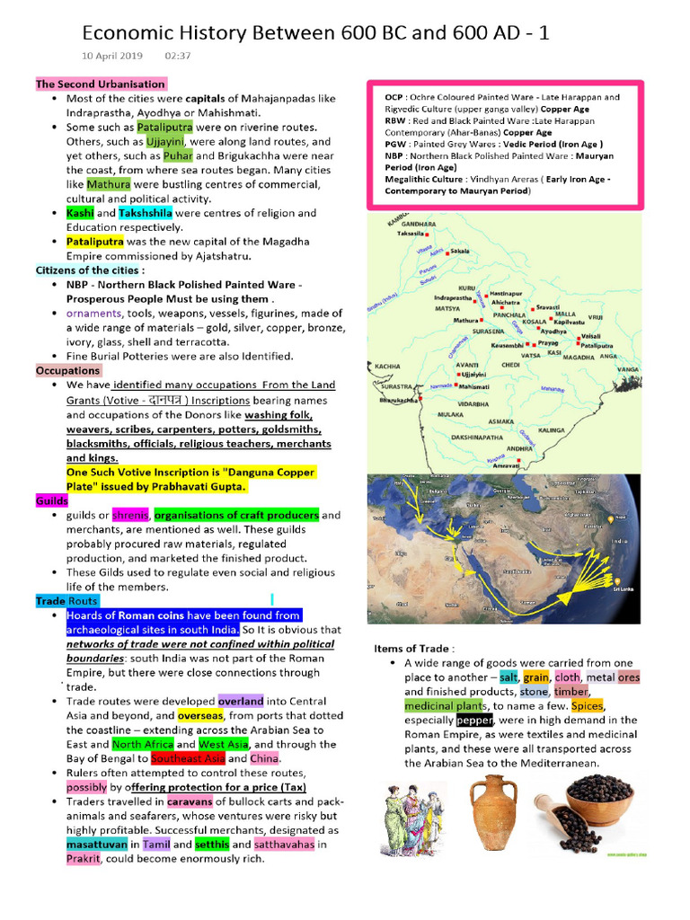 Economic History Between 600 BC and 600 AD - 1 | PDF