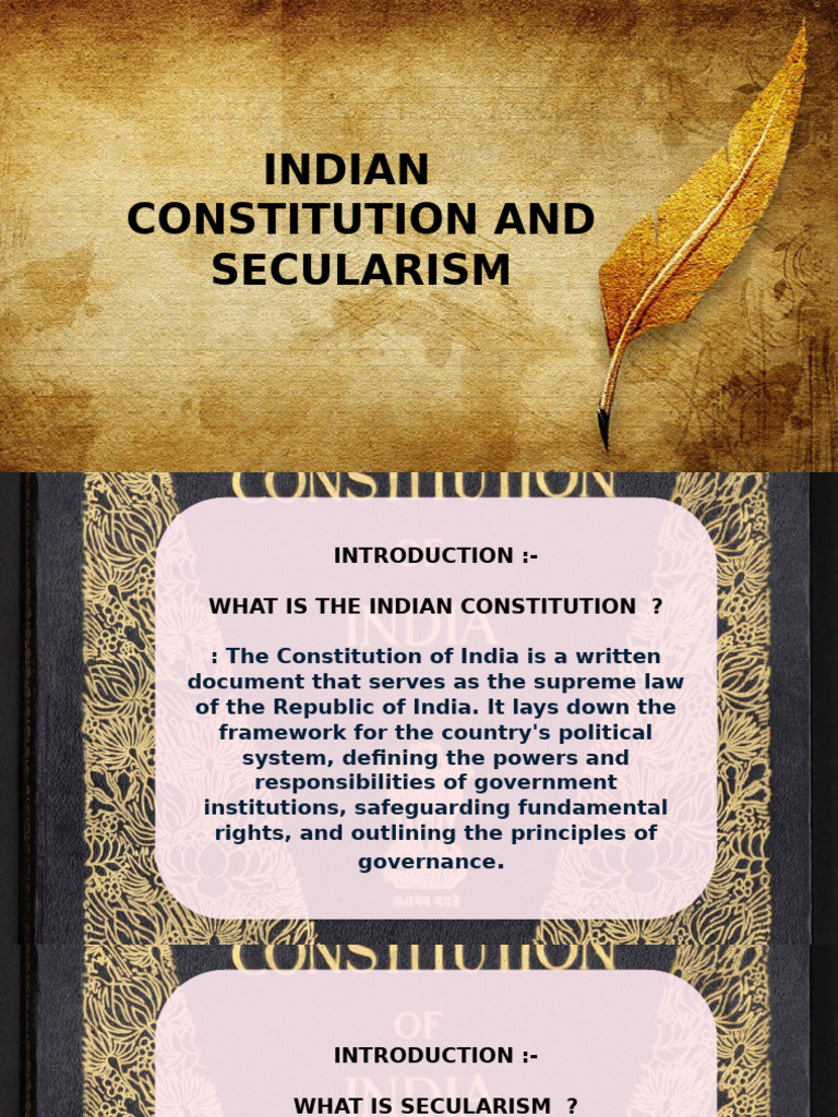 Indian Constitution and Secularism Insights | PDF | Secularism ...