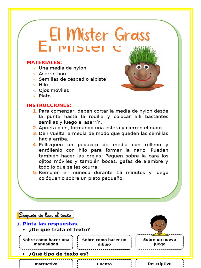 Ficha Leemos Un Texto Instructivo | PDF