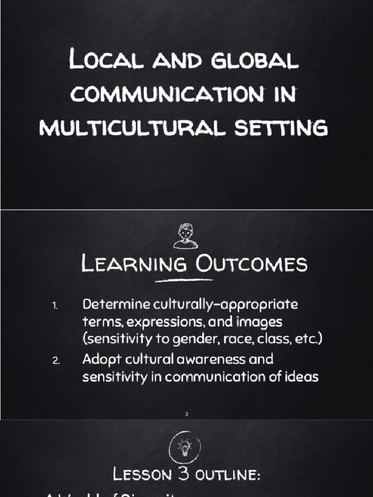 Local and Global Communication in Multicultural Setting | PDF
