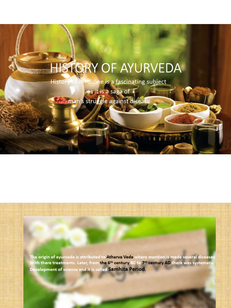 History and Evolution of Ayurveda | PDF | Ayurveda | Vedas