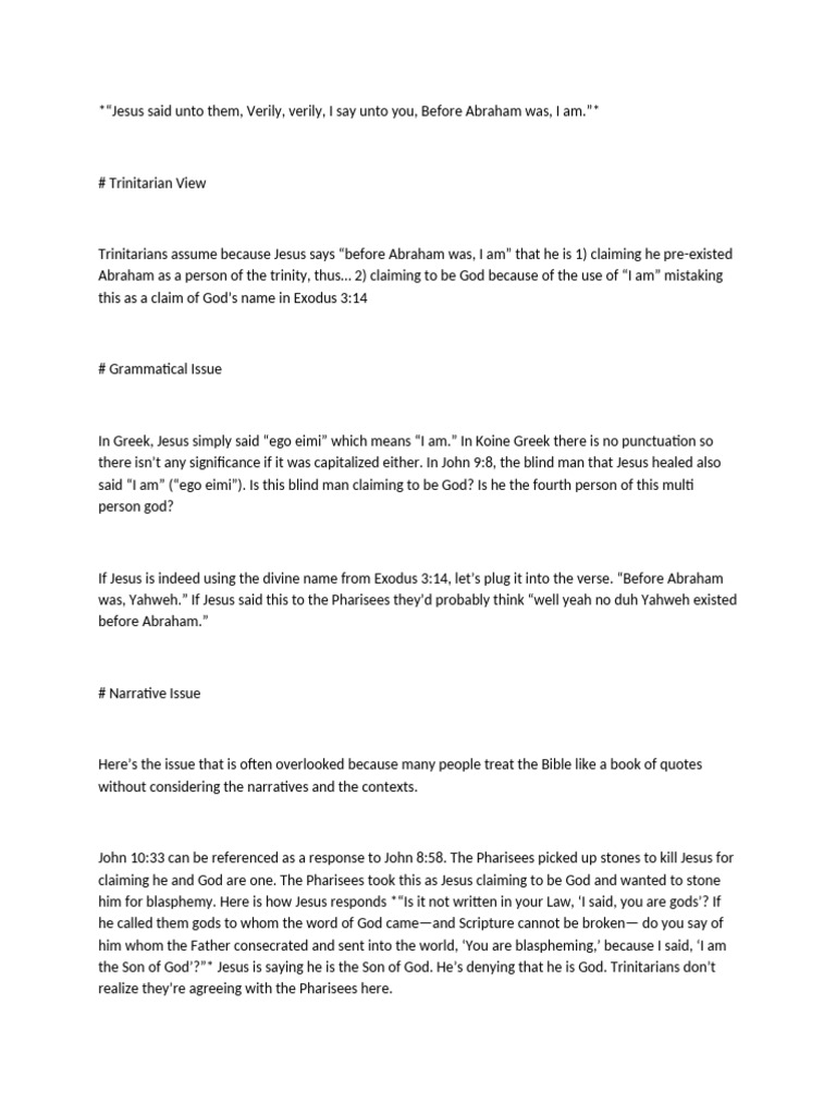 Jesus Son of God or God | PDF | Jesus | Gospel Of John