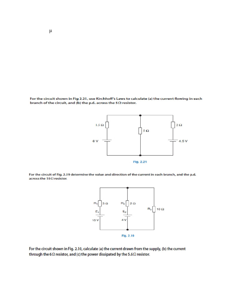 BCS 116-BIT 114 - Electrical Principle - Assignments | PDF