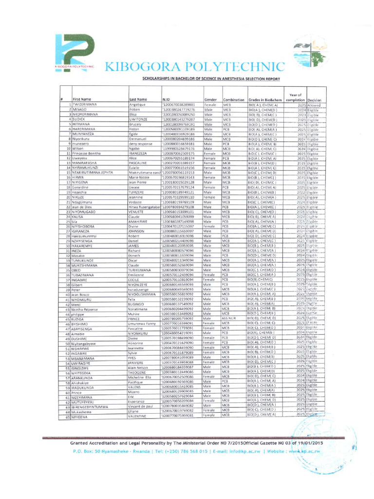 Scholarship Selection Report | PDF