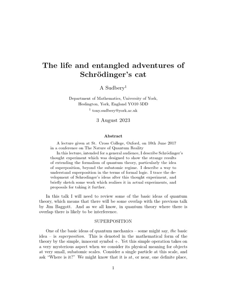 Physics Research Paper | PDF | Wave Function | Quantum Mechanics