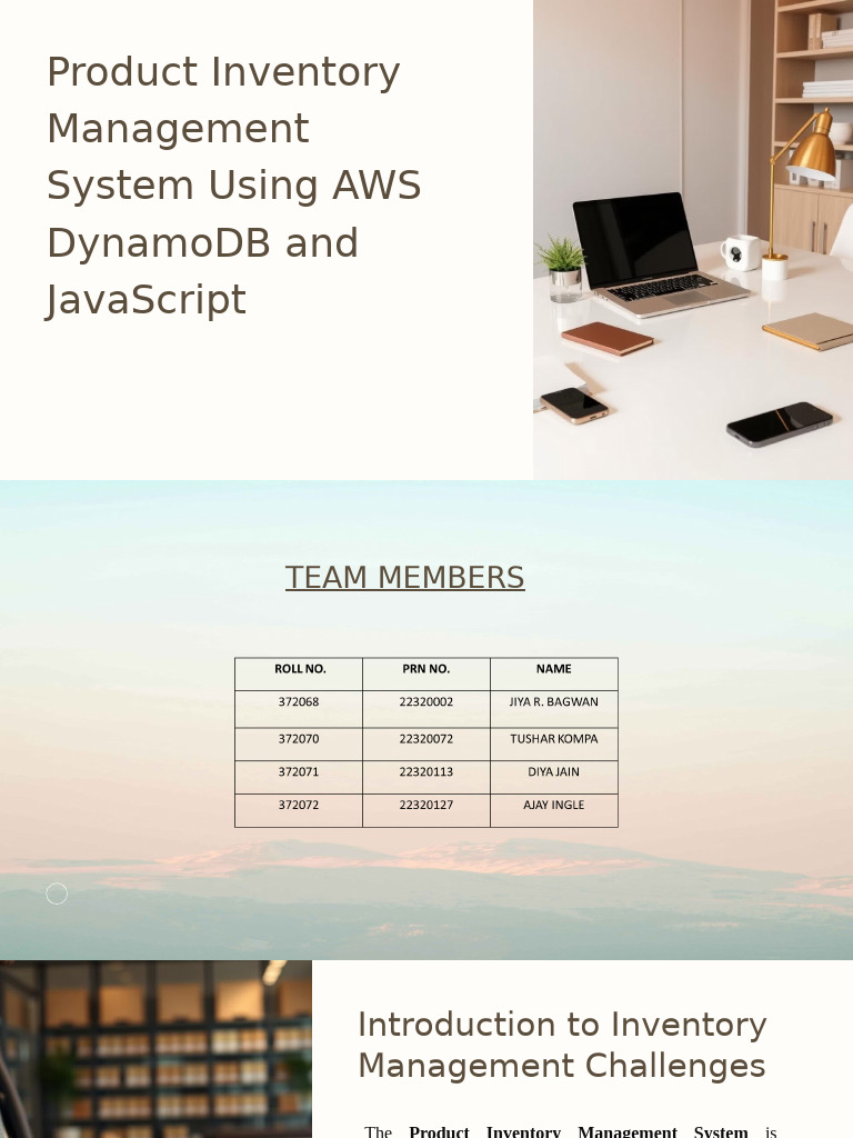 Product Inventory Management System Using AWS DynamoDB and JavaScript ...