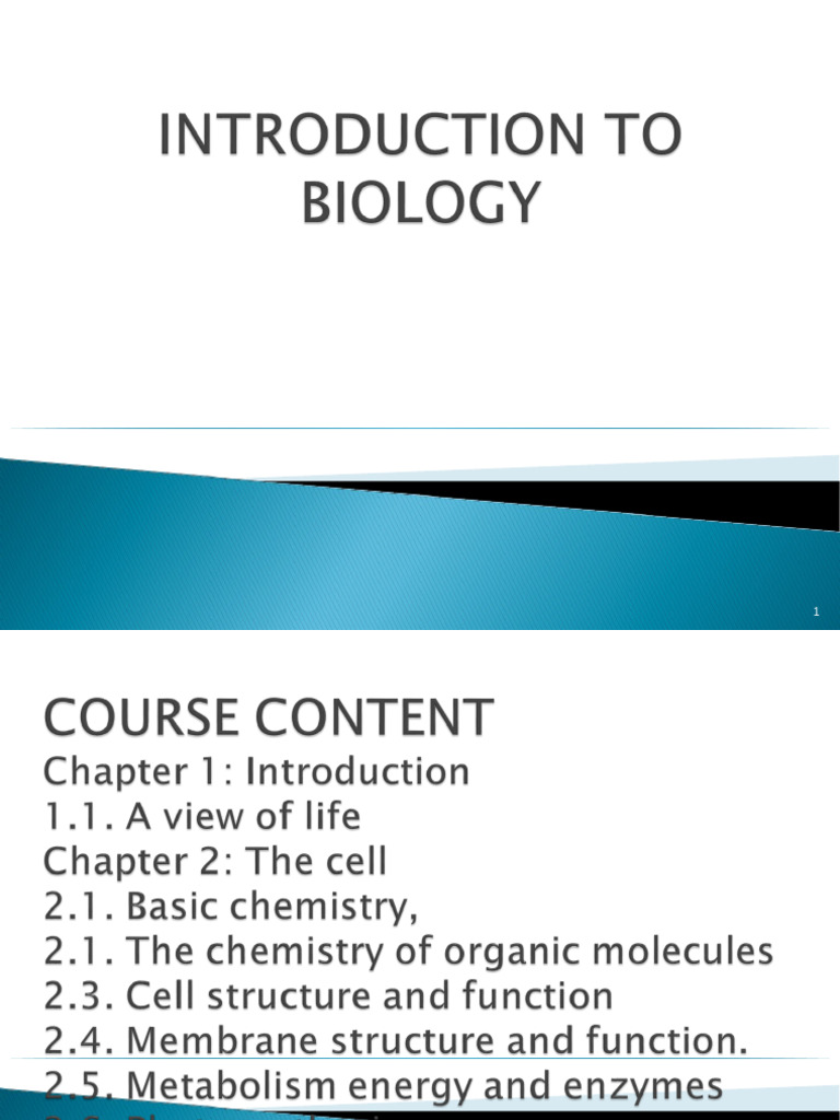 Introduction To Biology 1 | PDF | Endoplasmic Reticulum | Cell (Biology)