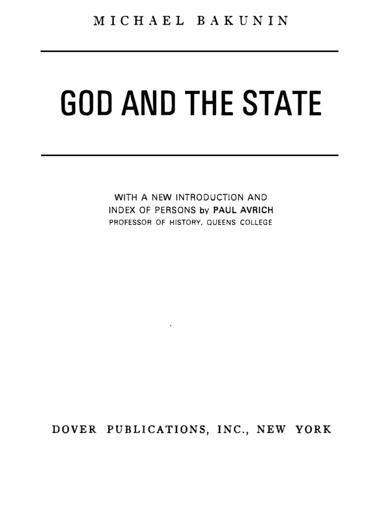 Bakunin - God and The State Selections. | PDF | God