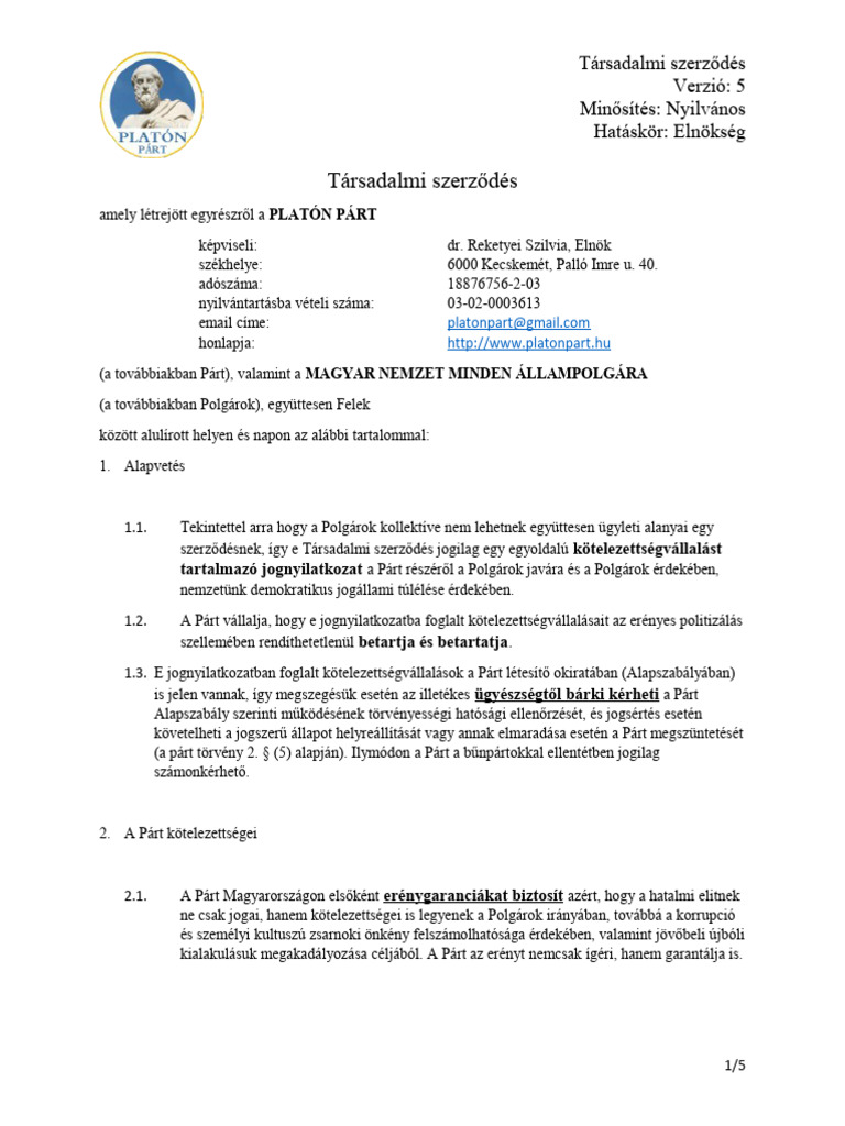 Tarsadalmi Szerzodes | PDF
