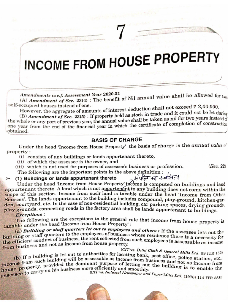 Income From House Property | PDF