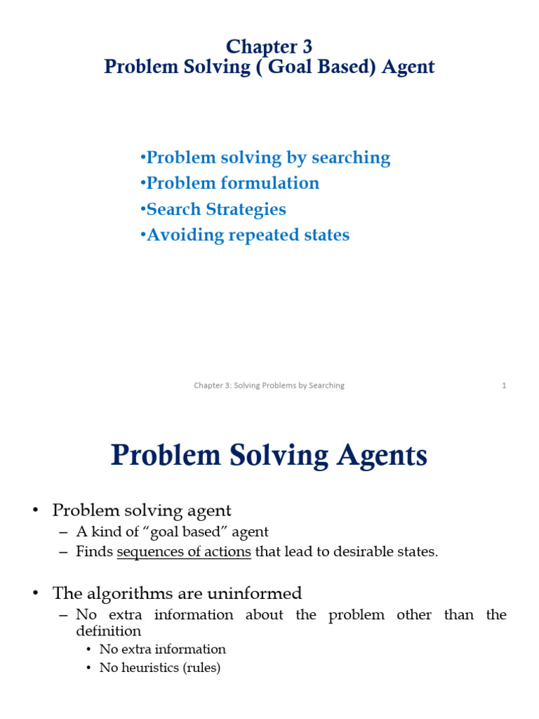 Chapter 3 Problem Solving Agents | PDF | Computer Programming | Computational Science