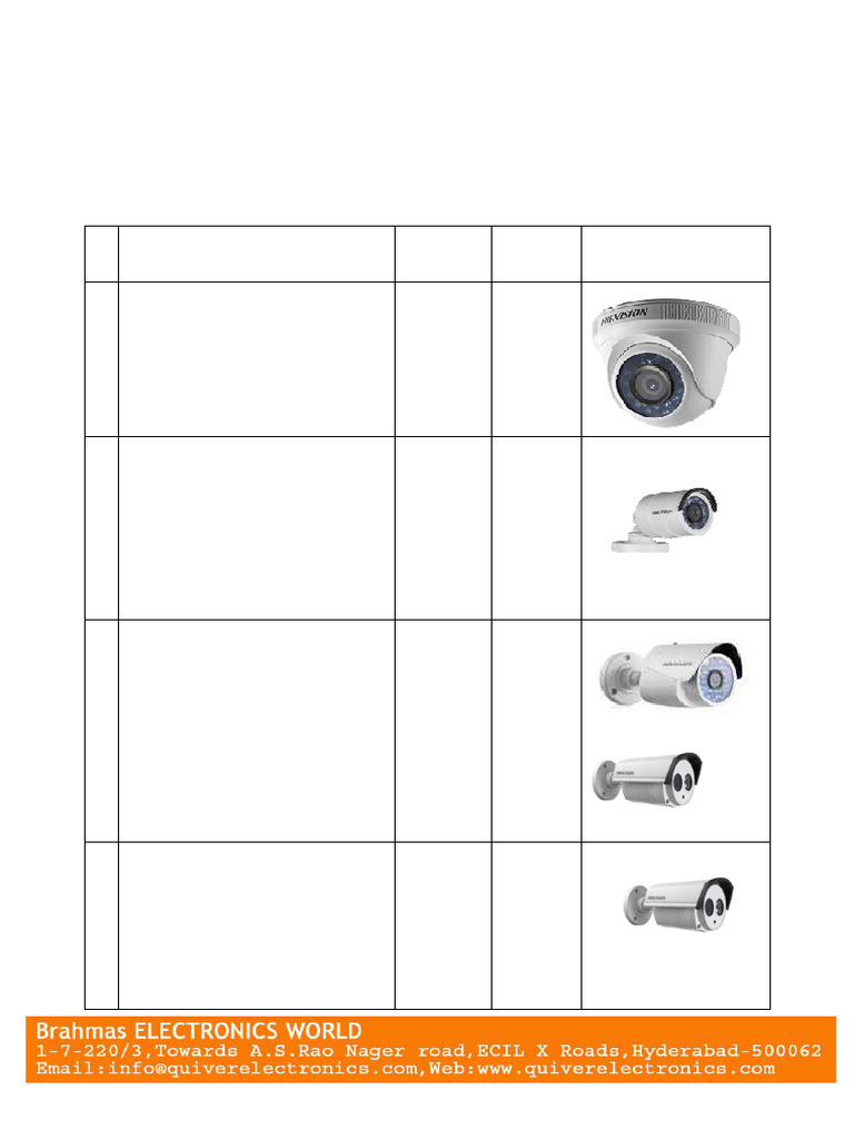 HIKVISION CCTV Price List 2023 | PDF | Electronics | Information And ...