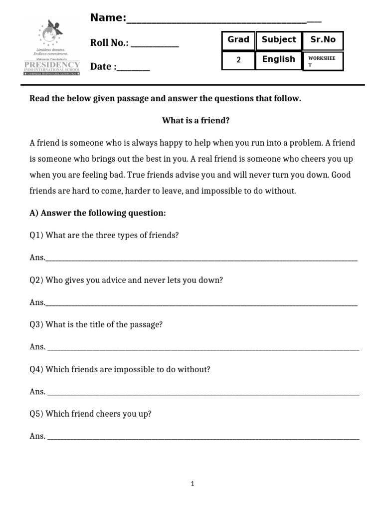 Worksheet Grade 2 Final.1627460380 | PDF