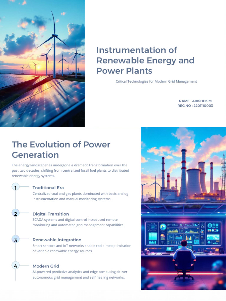 Instrumentation of Renewable Energy and Power Plants - PDF PR ...