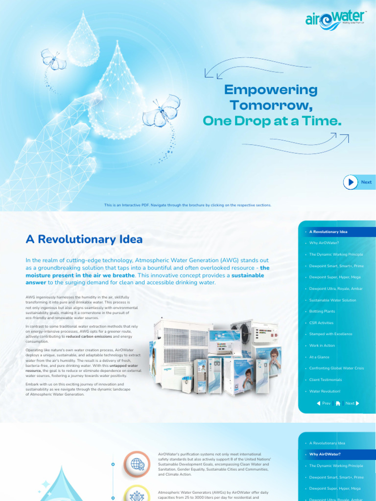 AirOWater: Sustainable Water Solutions | PDF | Water | Water Purification