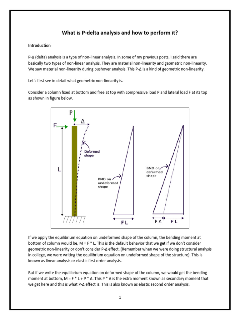 Understanding P-Delta Effect in Structures | PDF | Deformation ...