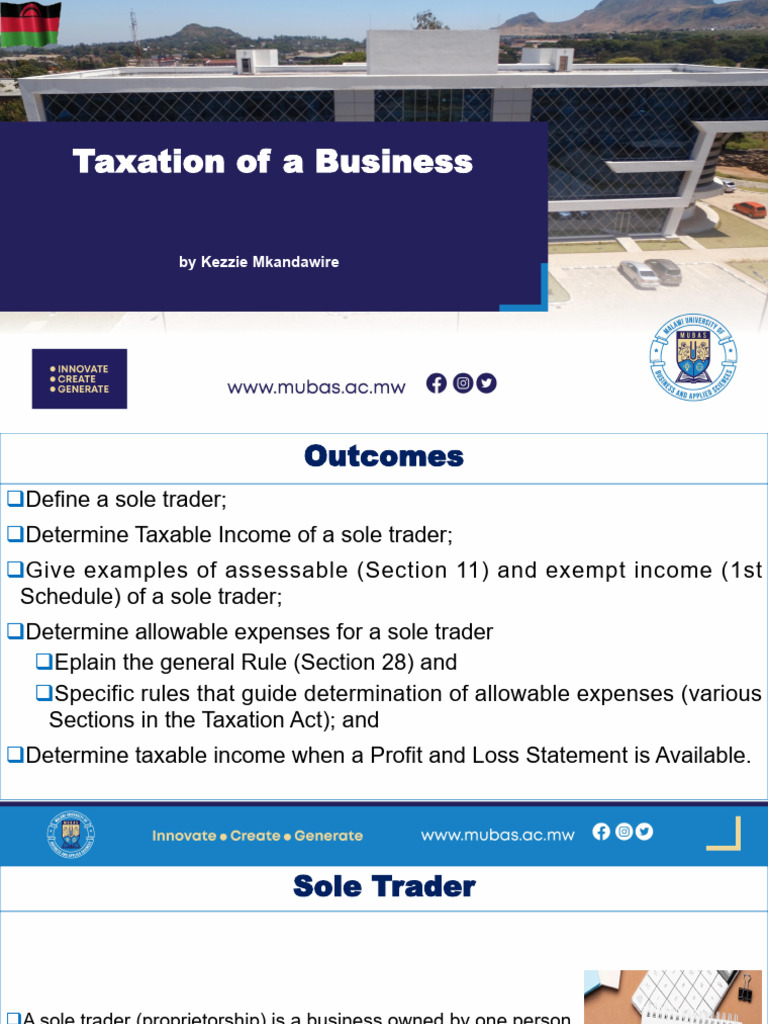 Lesson 10 - Taxation of A Business | PDF | Expense | Tax Deduction