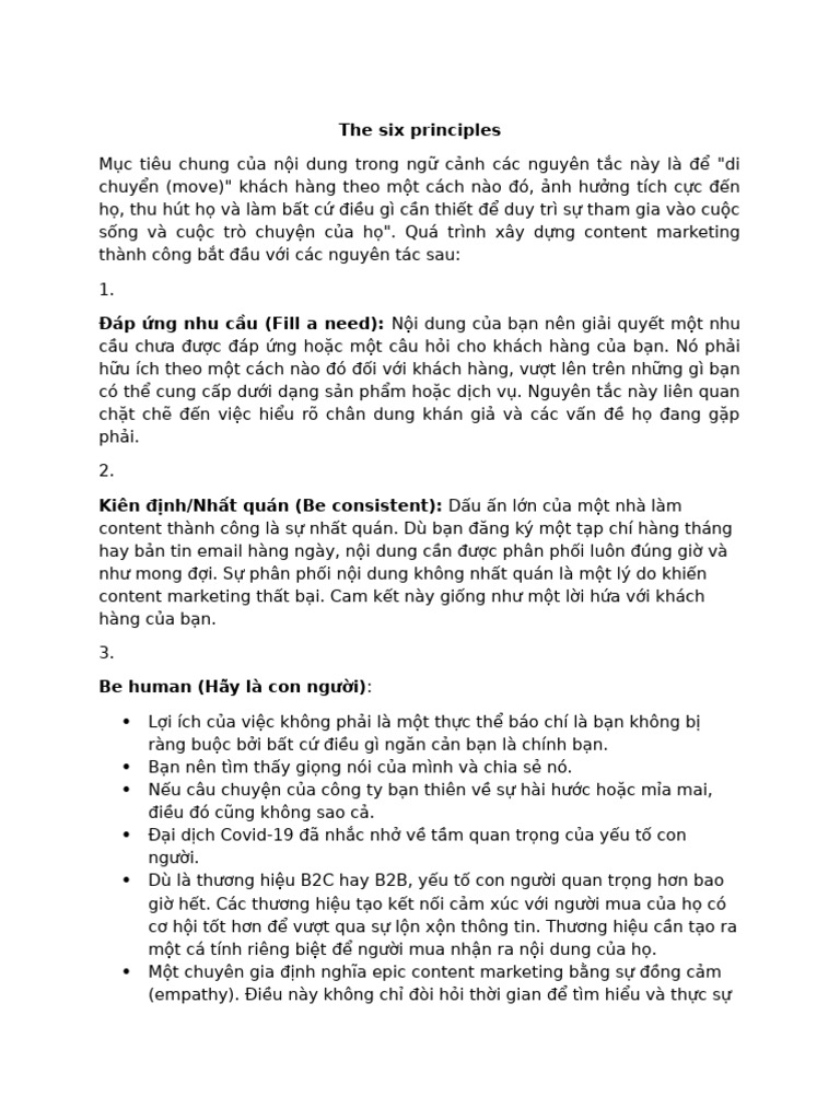 The Six Principles (6 Nguyên Tắc) | PDF