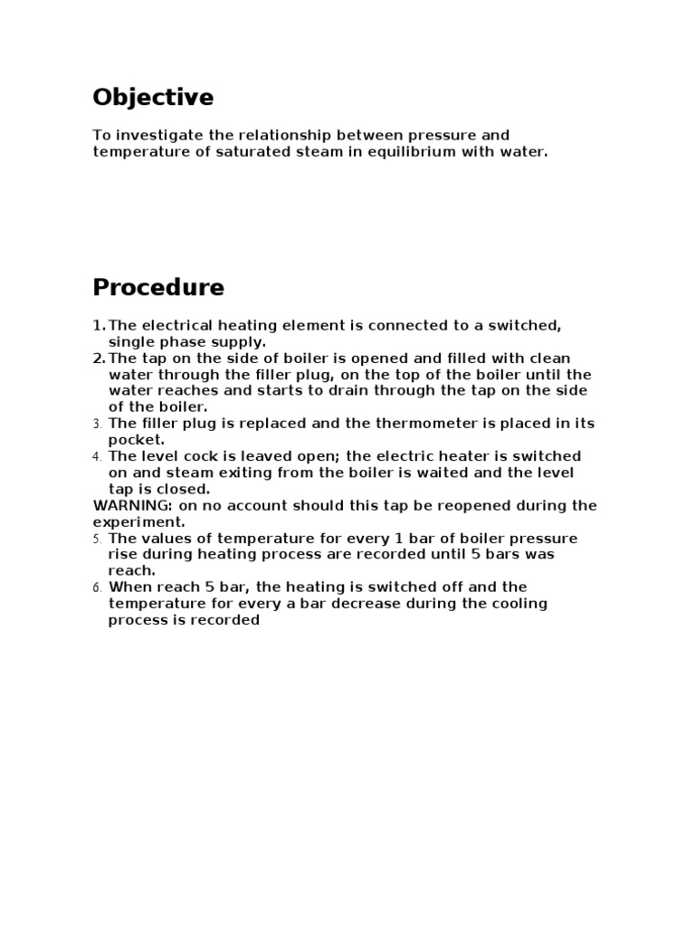 Pressure-Temperature Relationship of Steam | PDF | Pressure | Temperature