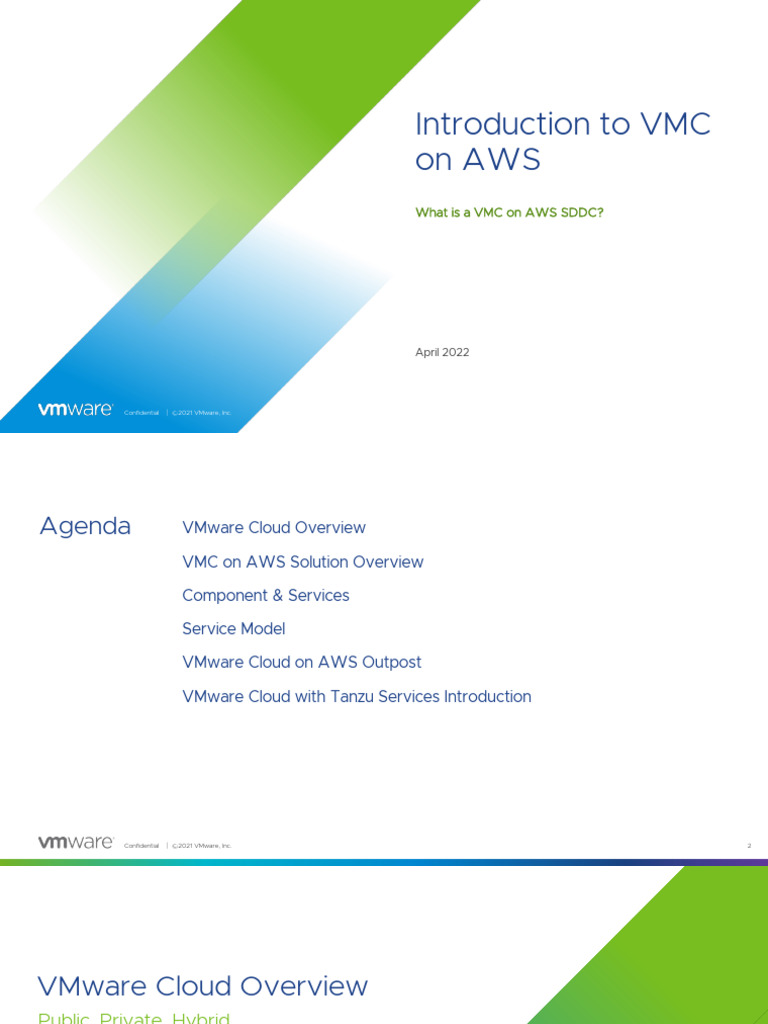 M01 - Introduction to VMC on AWS | PDF | Cloud Computing | Amazon Web ...