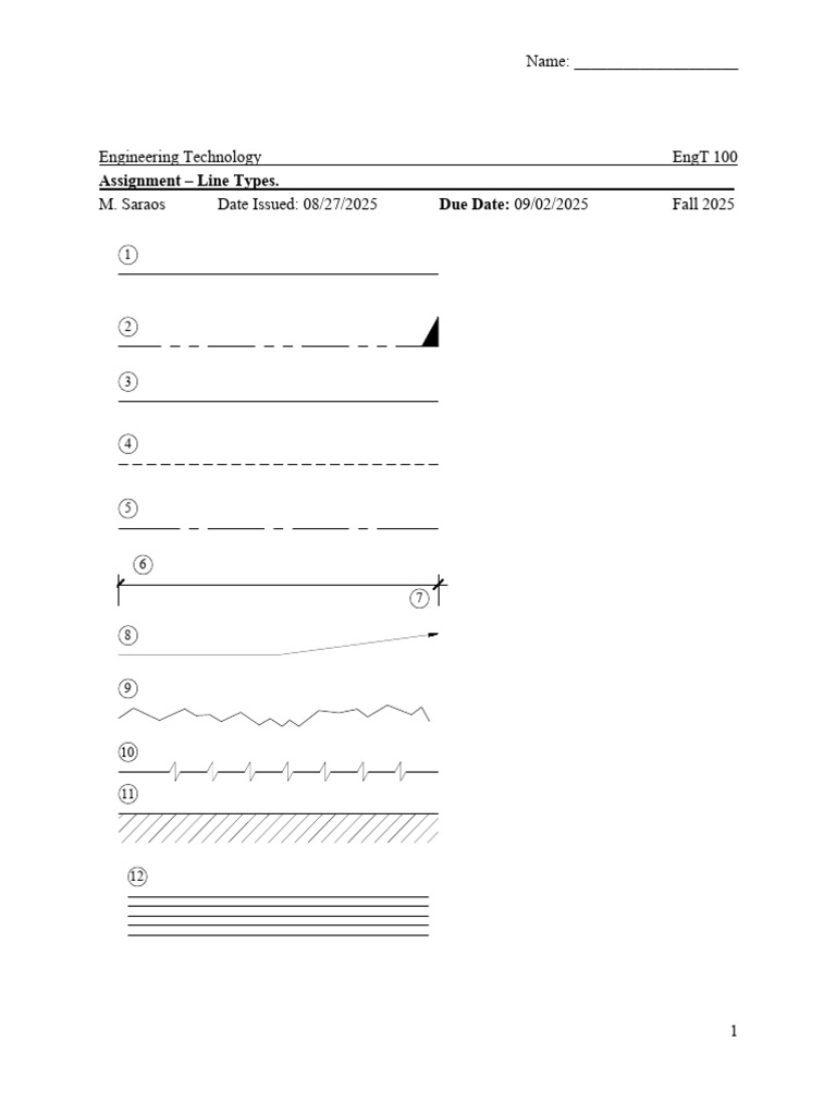 Assignment- Line Types | PDF