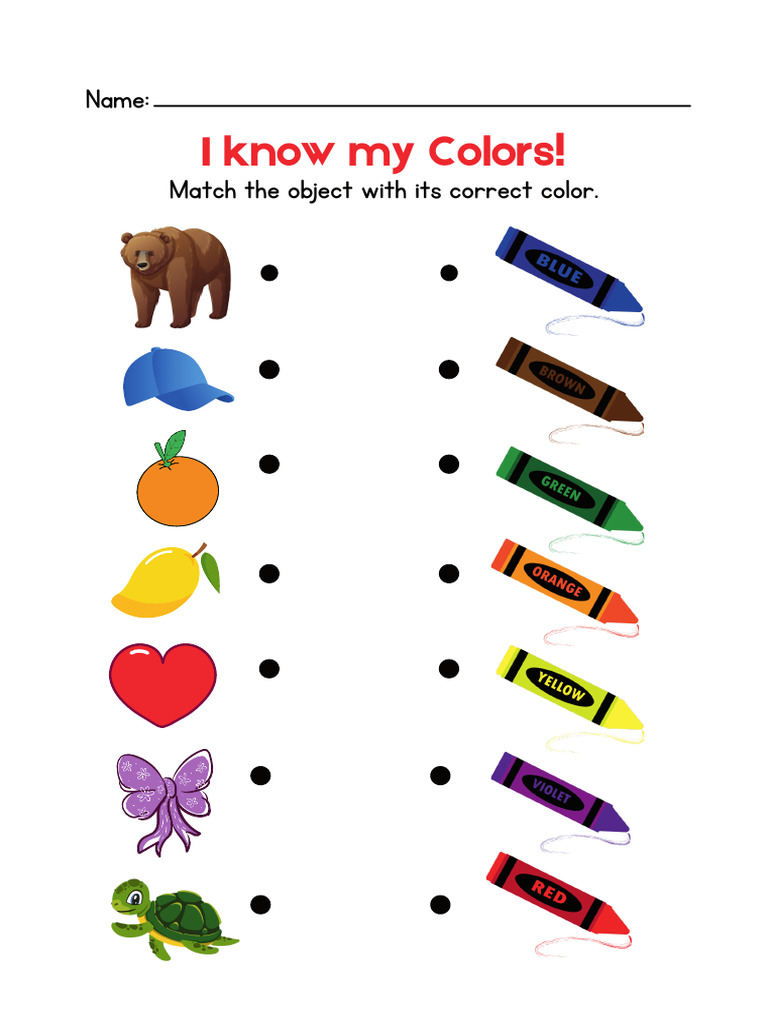 Colorful Illustrative Color Matching Worksheet - 20250915 - 052358 ...