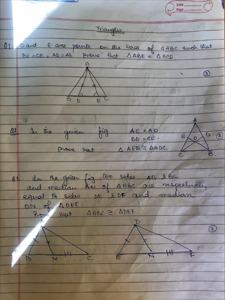 Triangles and Line and Angles 2 | PDF