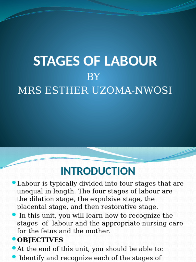 Stages of Labour | PDF | Childbirth | Uterus