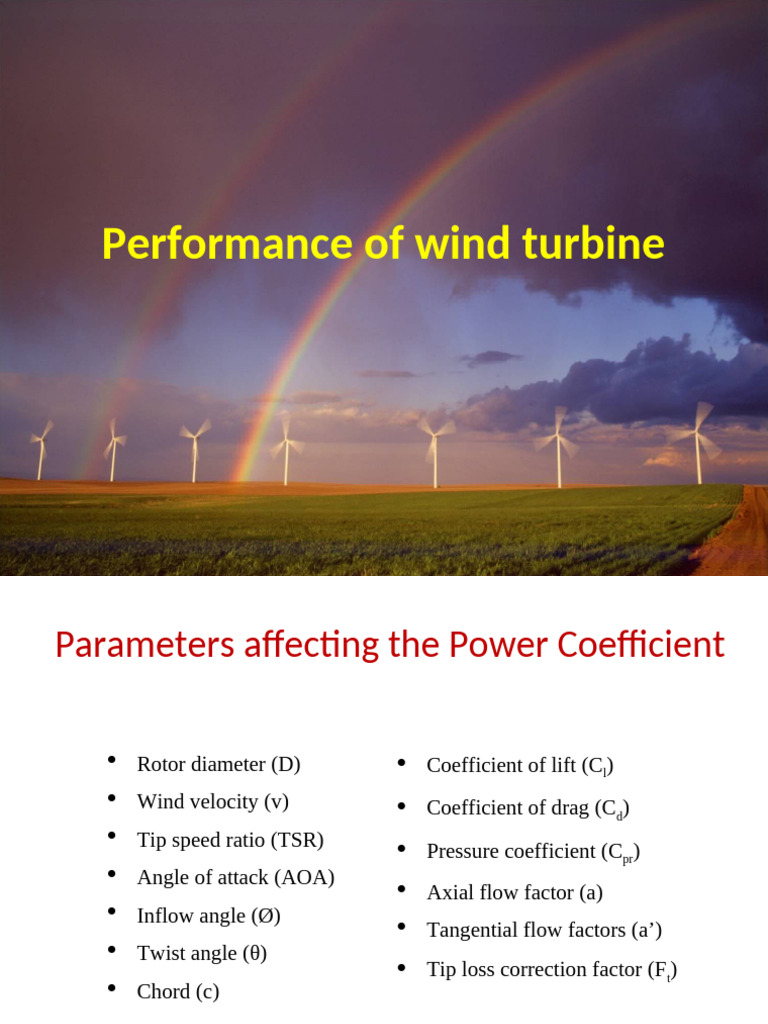 Wind Turbine Power Coefficient Factors | PDF | Turbine | Classical ...