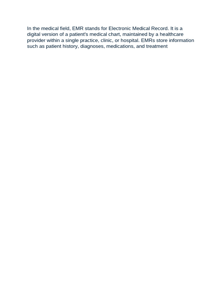 Emr Record | PDF
